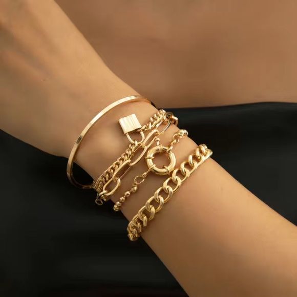 Jewelry | Cutout Open Bracelet Set | Poshmark